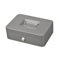 China Three Cell Metal Cash Box With Lock Coin Storage Money Safe Wear Resistance for sale