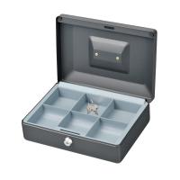 China 6 Cell Money Bank Box With Key Lock , Grey Color Money Storage Safes for sale