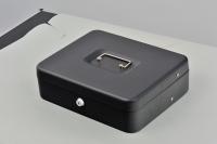 China Powder Metal Money Box With Lock Clips / Modern Antitheft Portable Office Money Safes for sale