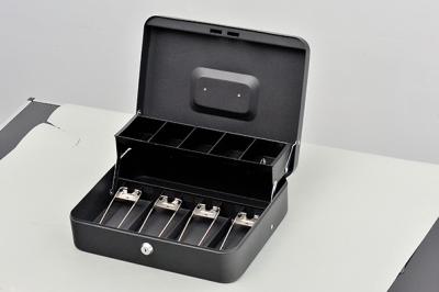 China Powder Metal Money Box With Lock Clips / Modern Antitheft Portable Office Money Safes for sale