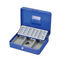 China Home Powder Cash Box Metal Office Security With Removable Euro Coin Tray for sale