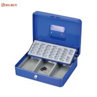 China Modern Antitheft Metal Cash Box Euro Money Safe With Removable Coin Tray for sale