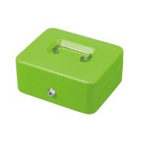 China Mini Colored Saving Money Storage Safes , Small Metal Cash Box With Key Lock for sale