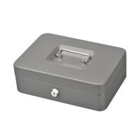 China Three Cell Metal Cash Box With Lock Coin Storage Money Safe Wear Resistance for sale