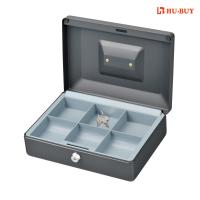 China 6 Cell Money Bank Box With Key Lock , Grey Color Money Storage Safes for sale