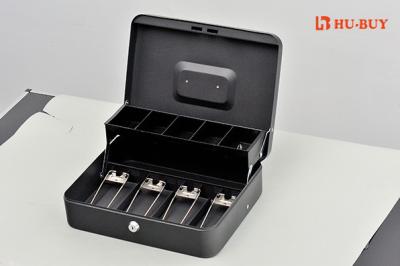 China Powder Metal Money Box With Lock Clips / Modern Antitheft Portable Office Money Safes for sale