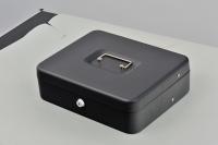 China Powder Metal Money Box With Lock Clips / Modern Antitheft Portable Office Money Safes for sale