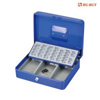China Home Powder Metal Cash BoxOffice Security With Removable Euro Coin Tray for sale