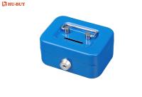 China Portable 4.5 Inch Metal Coin Money Storage Safe Security Box Holder Piggy Back With Lock Key for sale