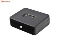 China Locking Large 12 Inch Metal Cash Box With Money Tray / 4 Spring Hinged Clips for sale