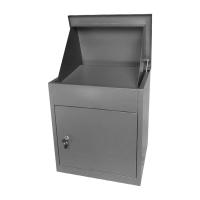 China Free Standing Outdoor Residential Mailboxes Galvanized Metal Parcel Delivery Box for sale