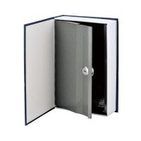 China Portable Lockable Money Box , Durable Book Design Metal Cash Box for sale