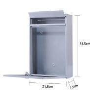 China Wall Mounted Outdoor Letterbox Waterproof Durable Residential Steel Mailbox for sale