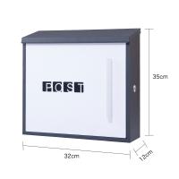 China Wall Mount Lockable Mailbox Modern Outdoor Galvanized Metal Parcel Box Packages Drop Slot Secure Lock for sale