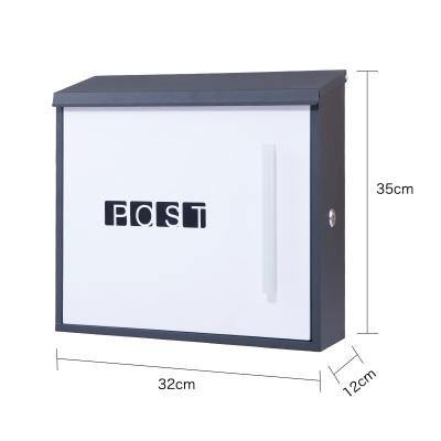 China Wall Mount Lockable Mailbox Modern Outdoor Galvanized Metal Parcel Box Packages Drop Slot Secure Lock for sale