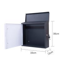 China Wall Mount Lockable Mailbox Modern Outdoor Galvanized Metal Parcel Box Packages Drop Slot Secure Lock for sale