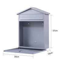 China Wall Mount Lockable Modern Outdoor Galvanized Metal Mailbox Letterbox for sale