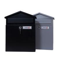 China Wall Mount Lockable Modern Outdoor Galvanized Metal Mailbox Letterbox for sale