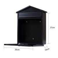 China Wall Mount Lockable Modern Outdoor Galvanized Metal Mailbox Letterbox for sale