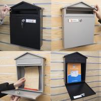 China Wall Mount Lockable Modern Outdoor Galvanized Metal Mailbox Letterbox for sale