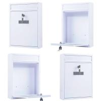 China Wall Mount Lockable Modern Outdoor Galvanized Metal Mailbox Letterbox for sale