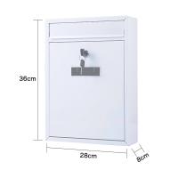 China Wall Mount Lockable Modern Outdoor Galvanized Metal Mailbox Letterbox for sale