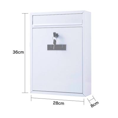 China Wall Mount Lockable Modern Outdoor Galvanized Metal Mailbox Letterbox for sale