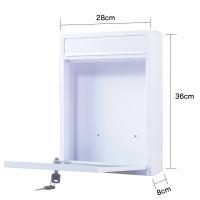 China Wall Mount Lockable Modern Outdoor Galvanized Metal Mailbox Letterbox for sale