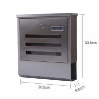 China Wall Mount Lockable Modern Outdoor Stainless Steel Mailbox Letterbox for sale