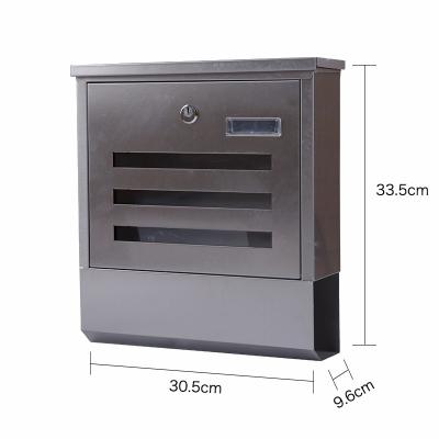 China Wall Mount Lockable Modern Outdoor Stainless Steel Mailbox Letterbox for sale
