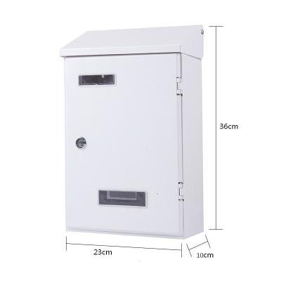 China Wall Mount Lockable Modern Outdoor Galvanized Metal Mailbox Letterbox for sale