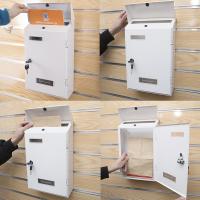 China Wall Mount Lockable Modern Outdoor Galvanized Metal Mailbox Letterbox for sale