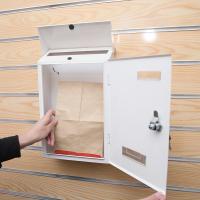 China Wall Mount Lockable Modern Outdoor Galvanized Metal Mailbox Letterbox for sale