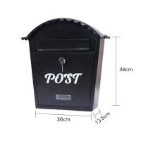 China Wall Mount Lockable Modern Outdoor Galvanized Metal Mailbox Letterbox for sale