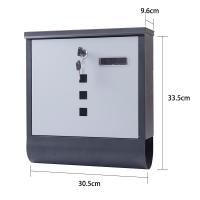 China High Quality Wall Mount Lockable Modern Outdoor Galvanized Metal Mailbox Letterbox for sale
