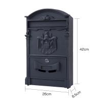 China Outdoor Retro Vintage European Aluminum Diecast Wall Mounted Mail Box Post Box Secure Letterbox for sale