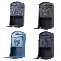 China Outdoor Retro Vintage European Aluminum Diecast Wall Mounted Mail Box Post Box Secure Letterbox for sale