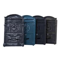China Outdoor Retro Vintage European Aluminum Diecast Wall Mounted Mail Box Post Box Secure Letterbox for sale