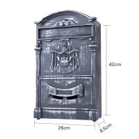 China Outdoor Retro Vintage European Aluminum Diecast Wall Mounted Mail Box Post Box Secure Letterbox for sale