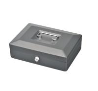 China Wear Resistant 6 Compartment 10 Inch Cash Box Coin Storage Money Safe With Key Lock for sale