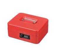China Colored Metal Cash Box Coin Storage Safe Security Box Holder Suitcase With Combination Lock for sale