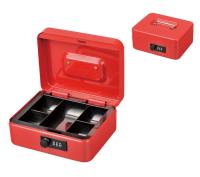 China Colored Metal Cash Box Coin Storage Safe Security Box Holder Suitcase With Combination Lock for sale