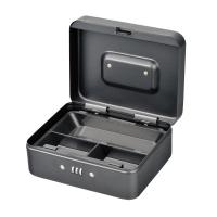 China Rounded Corners Metal Coin Money Storage Safe Security Box Holder Suitcase With Combination Lock for sale