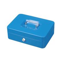 China Customized Antitheft Metal Cash Box Euro Money Safe With Removable Coin Tray for sale