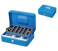 China Customized Antitheft Metal Cash Box Euro Money Safe With Removable Coin Tray for sale