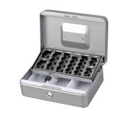 China Customized Antitheft Metal Cash Box Euro Money Safe With Removable Coin Tray for sale