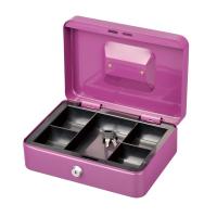 China Coin Money Storage Safe Metal Cash Box Holder Suitcase With Lock Key Plate Handle for sale