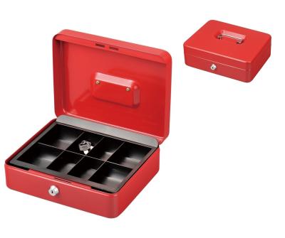 China Lockable Coin Money Storage Safe Security Box Holder Suitcase With Lock Key 8 Compartments for sale