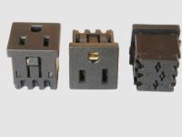 China UL C-UL Approved American Power Socket 125V 15A with PA66-V0 Plastic Body 27x27mm for sale
