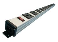 China 48-Inch Heavy Duty Metal Power Strip PDU with 16 Outlets, 15A Circuit Breaker and 15-Foot Cord for Industrial Use for sale